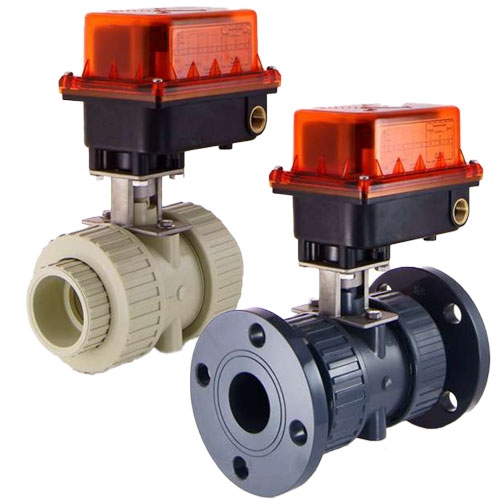 Hants PVC Electric Ball Valve For Chemical